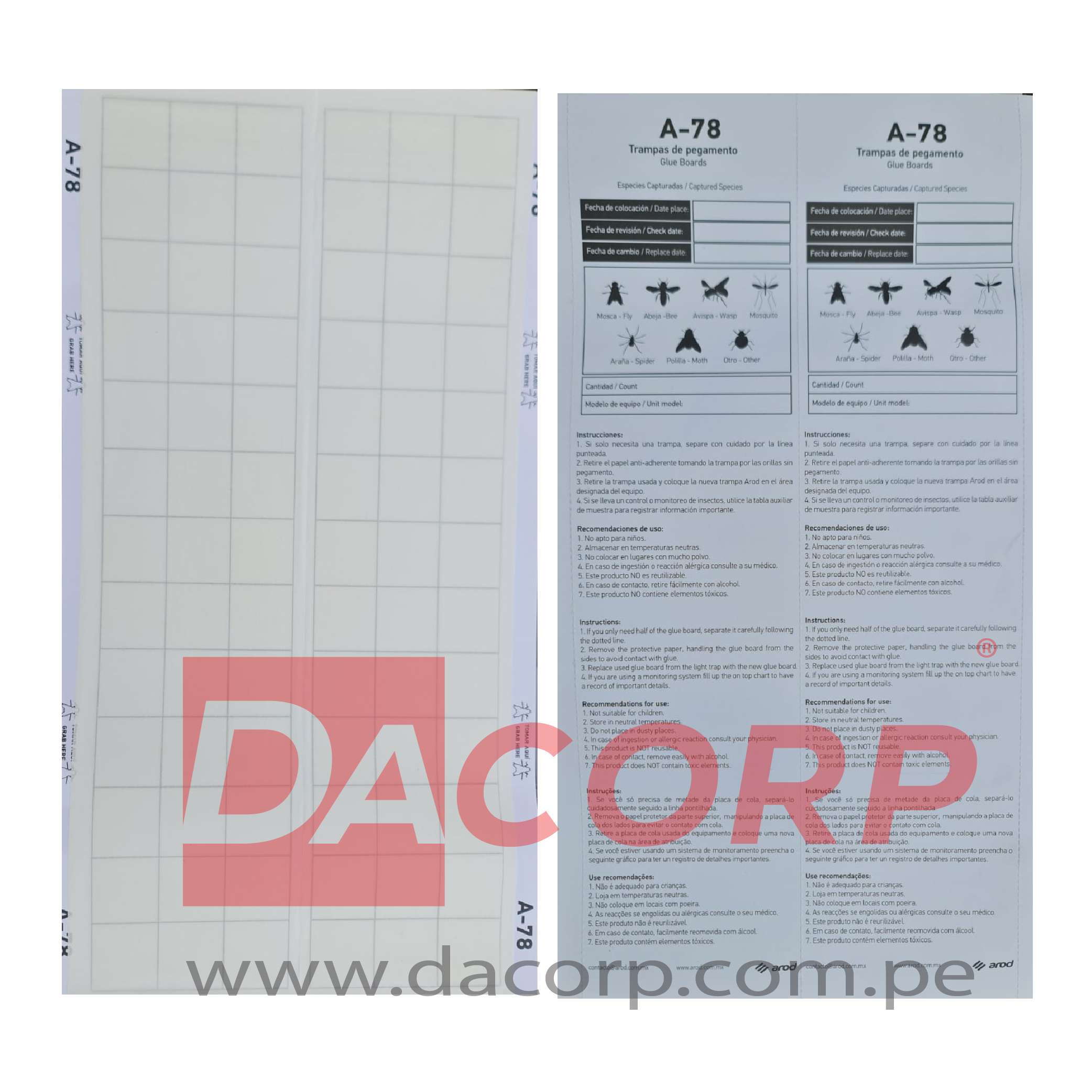 AROD – BUGSTER 30 – LAMINAS PEGANTES DE 42 X 23.5 CM (Paquete por 25 ...